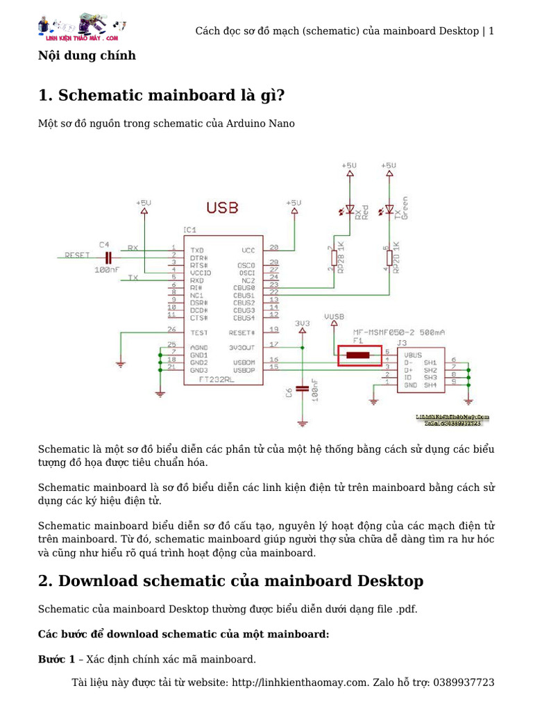 Cách đọc sơ đồ mạch (schematic) của mainboard Desktop | PDF