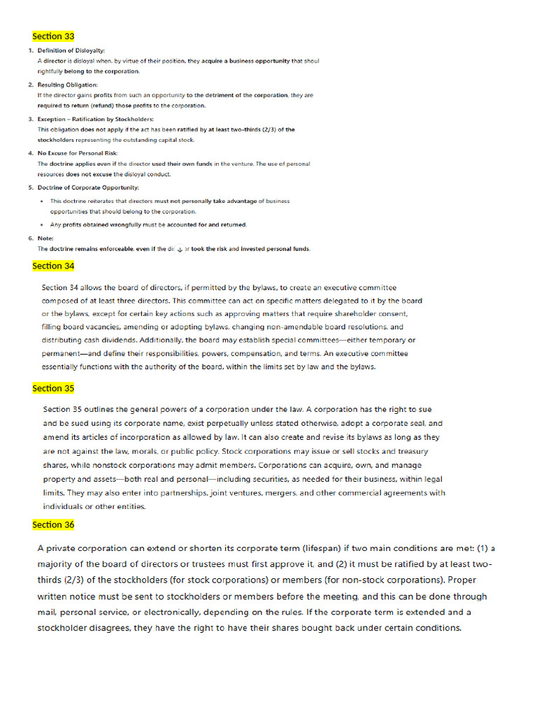 Section 33 Corporation | PDF