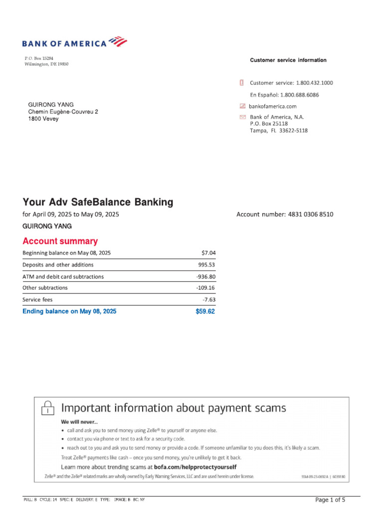 GUIRONG YANG Bank of America | PDF
