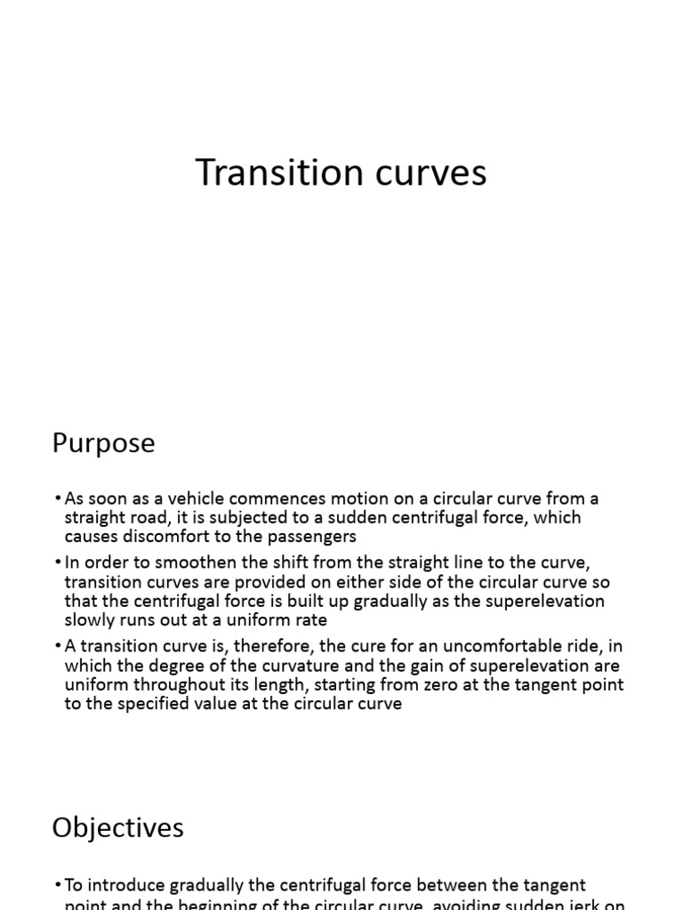 11 Curves - IV Transition Curves | PDF | Analytic Geometry | Mechanics