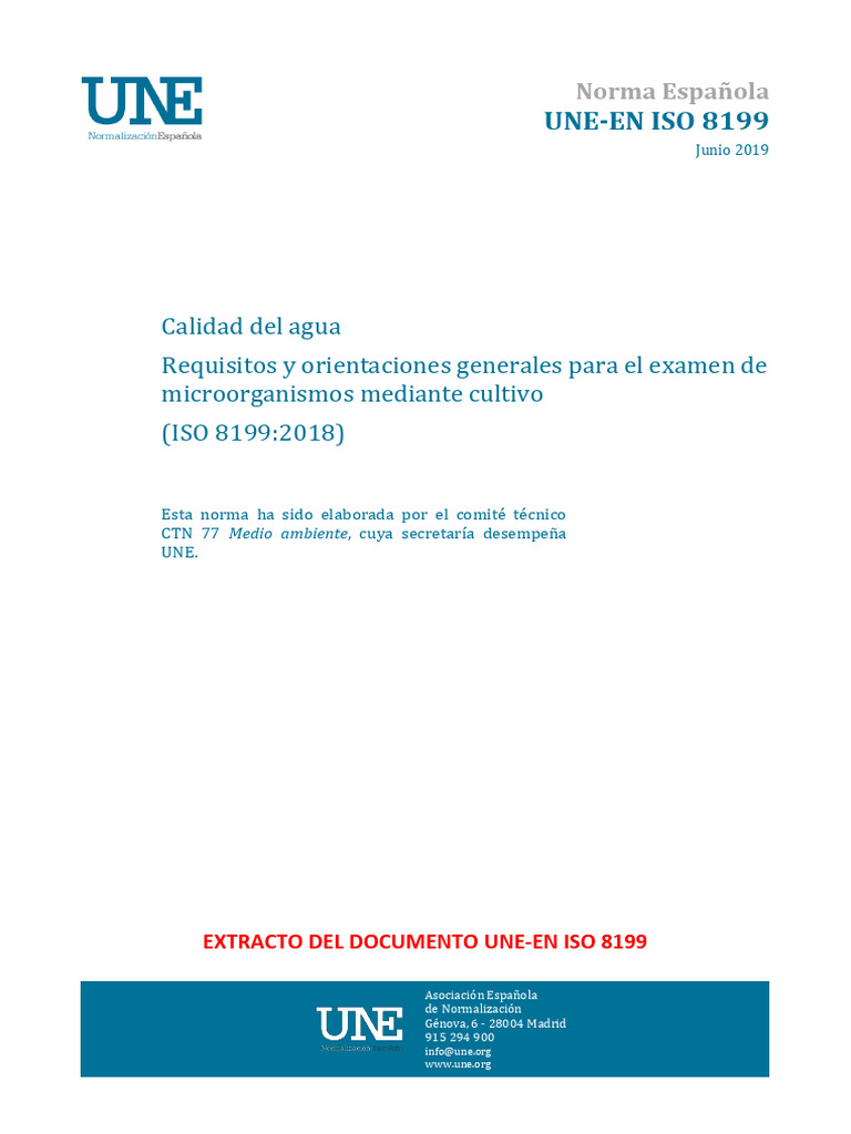 (Ex) Une-En Iso 8199 2019 | PDF | Reacción en cadena de la polimerasa ...