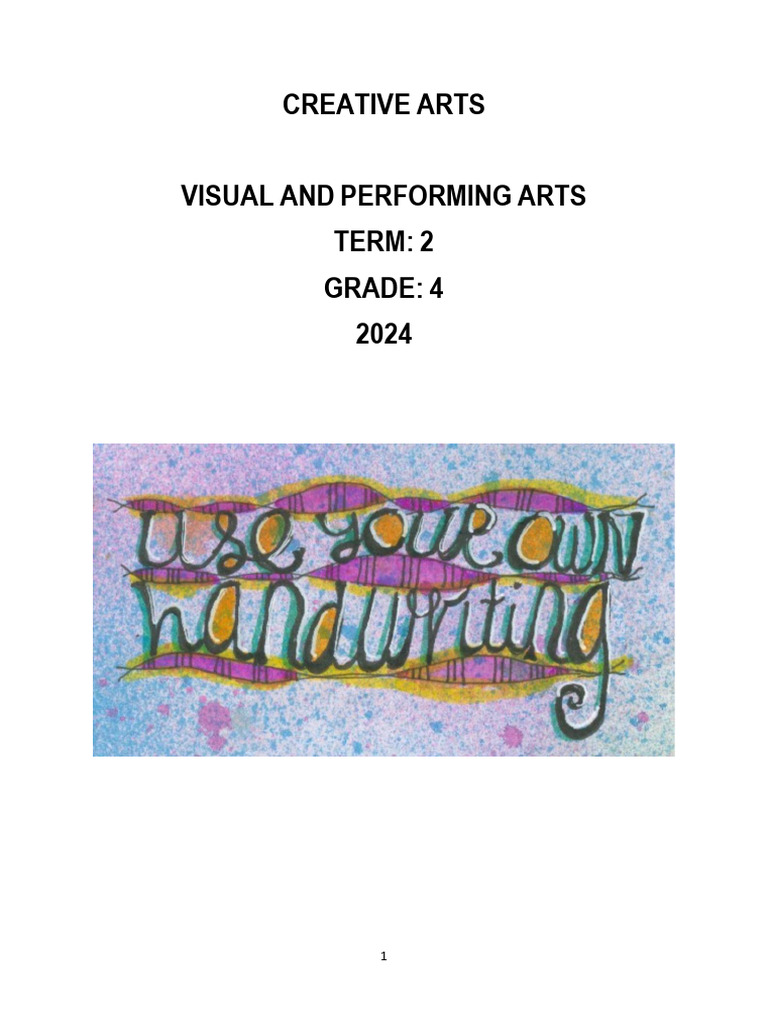 Creative Arts Term 2 Grade 4 2024 | PDF | Color | Learning