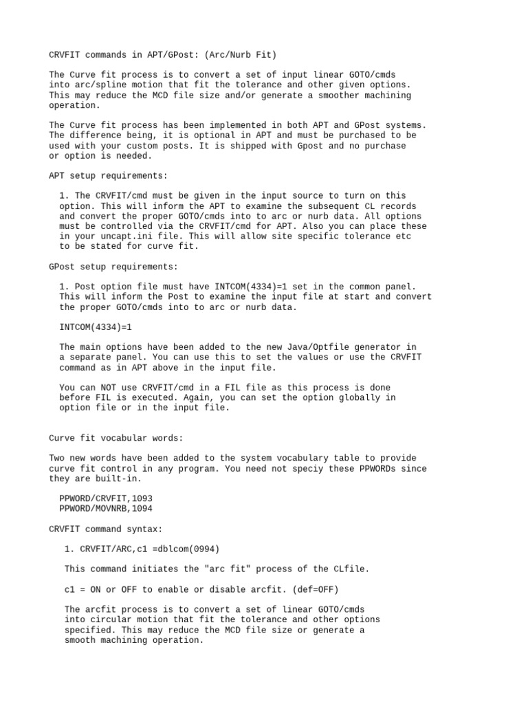 Crvfit | PDF | Spline (Mathematics) | Numerical Analysis