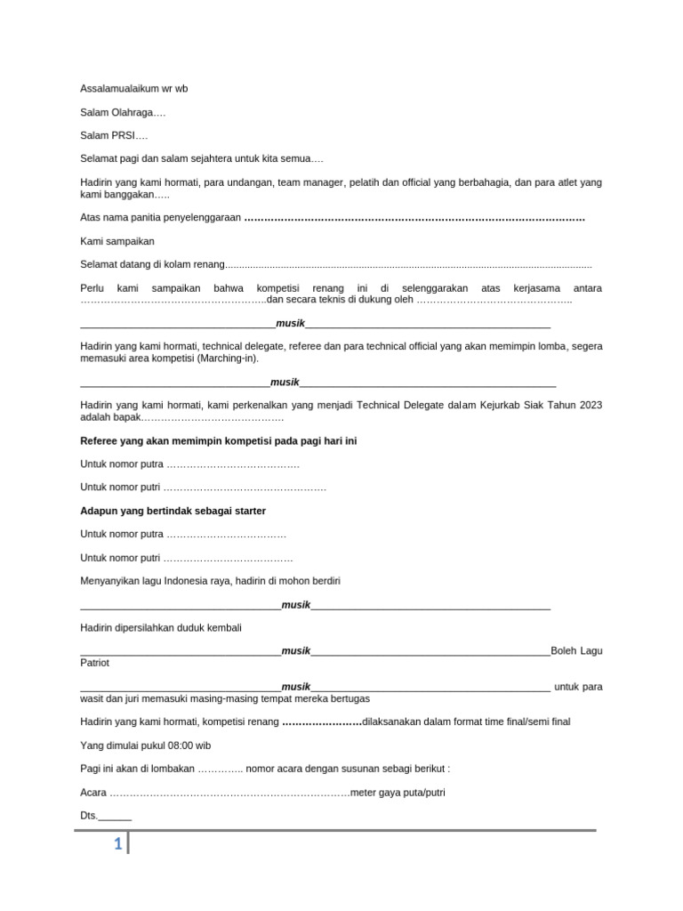 Teks Announcer | PDF