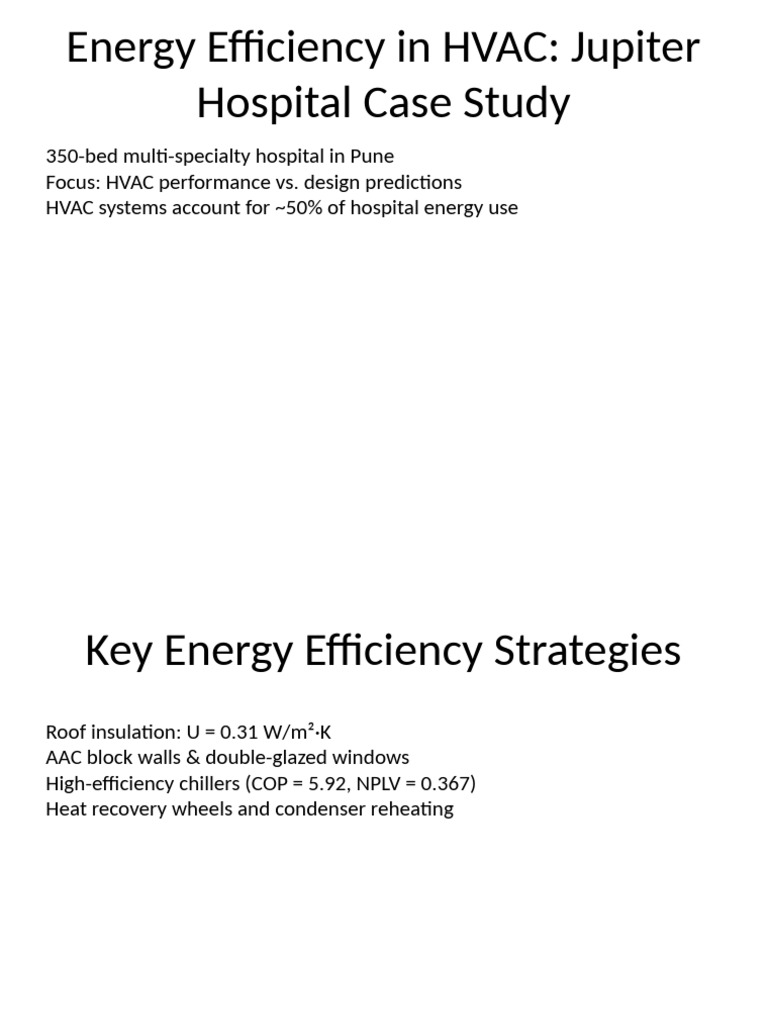 Jupiter Hospital HVAC Case Study Presentation | PDF
