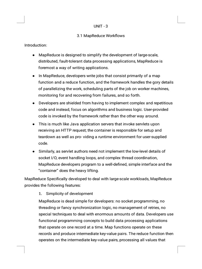 UNIT III Notes | PDF | Apache Hadoop | Map Reduce