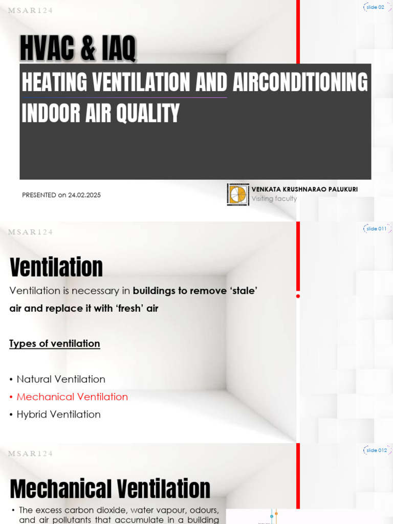 HVAC&IAQ Compiled Presentations | PDF | Air Conditioning | Ventilation ...