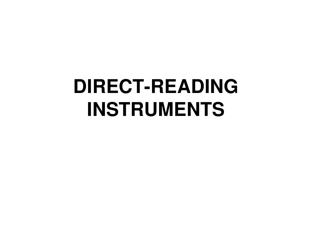 Direct Reading Instruments | PDF | Combustion | Physical Chemistry