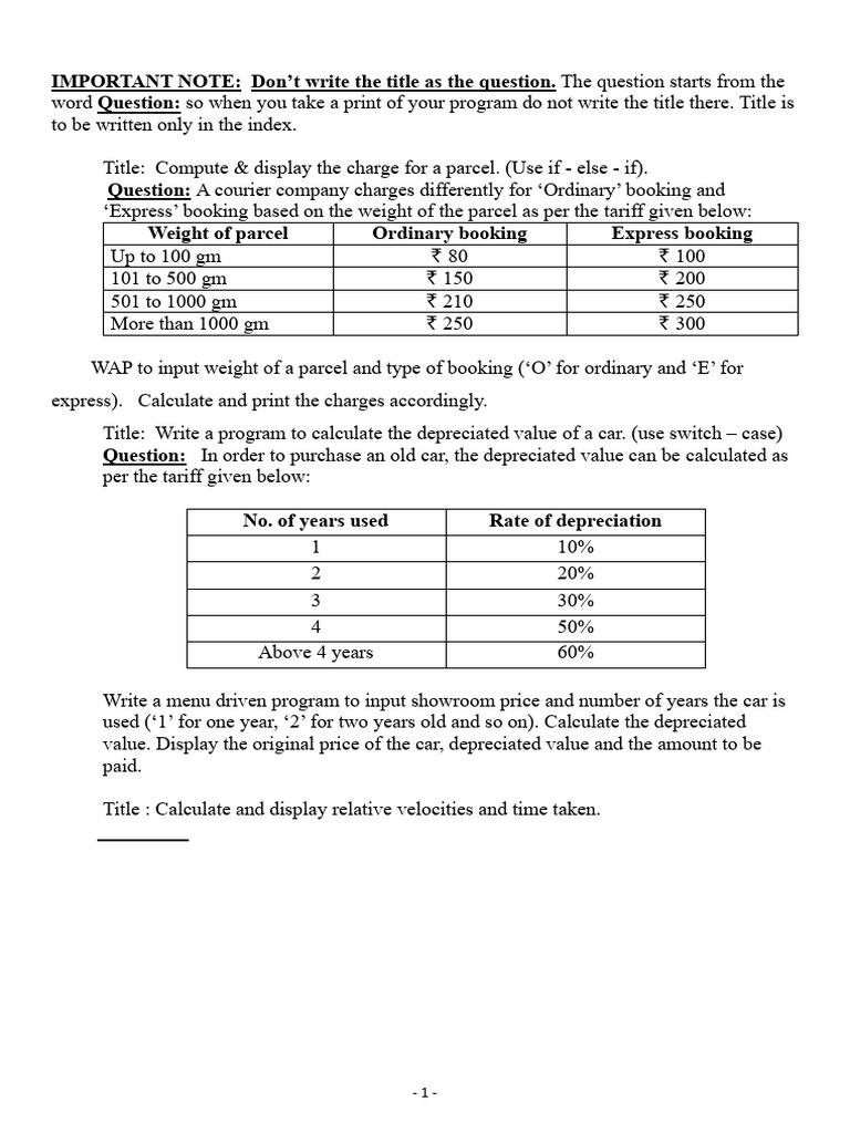 Assignment - Questions - 1 To 12 | PDF | Depreciation | Function (Mathematics)