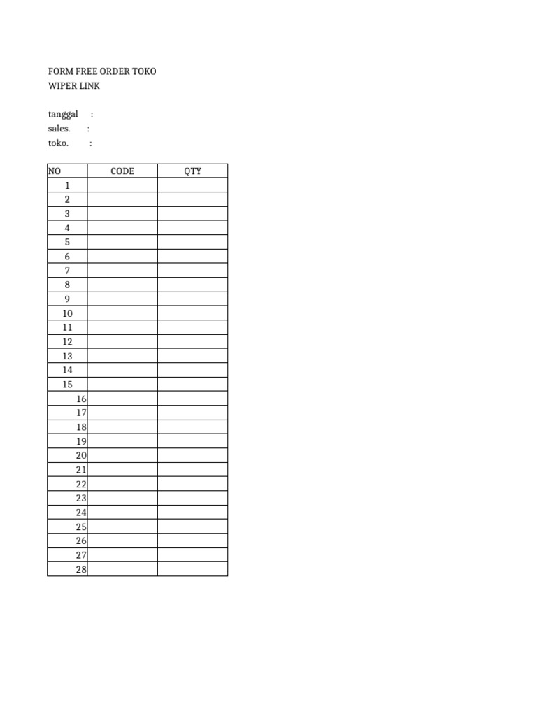 Fom Free Order | PDF