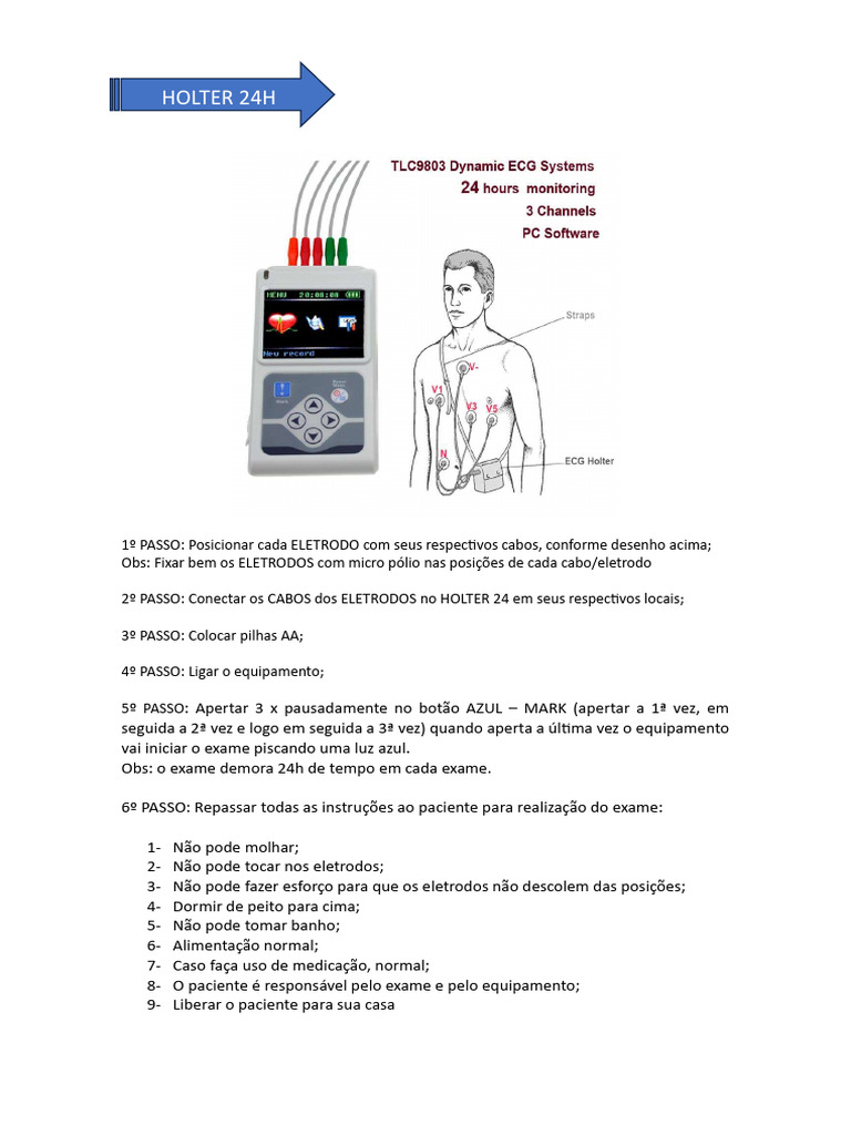 Passo A Passo - Sistema de Holter 24H | PDF