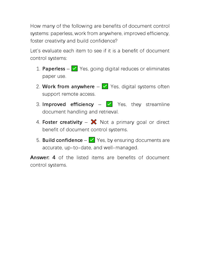 Benefits of Document Control Systems | PDF