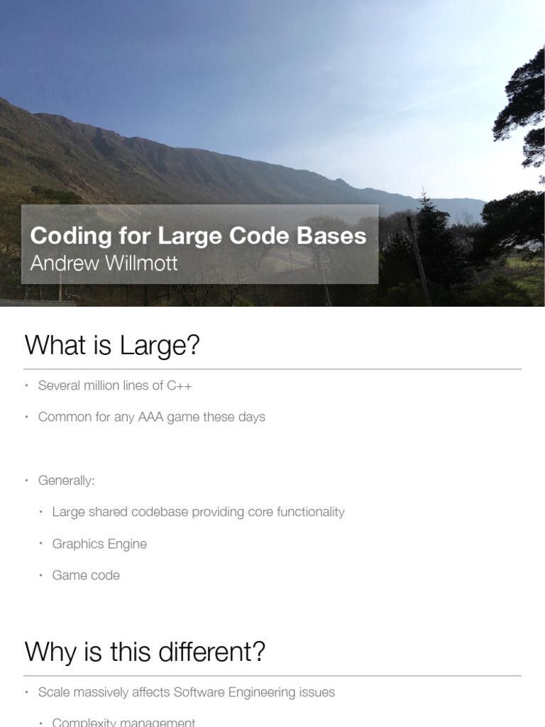 Large Code Bases | PDF | Class (Computer Programming) | Systems Engineering