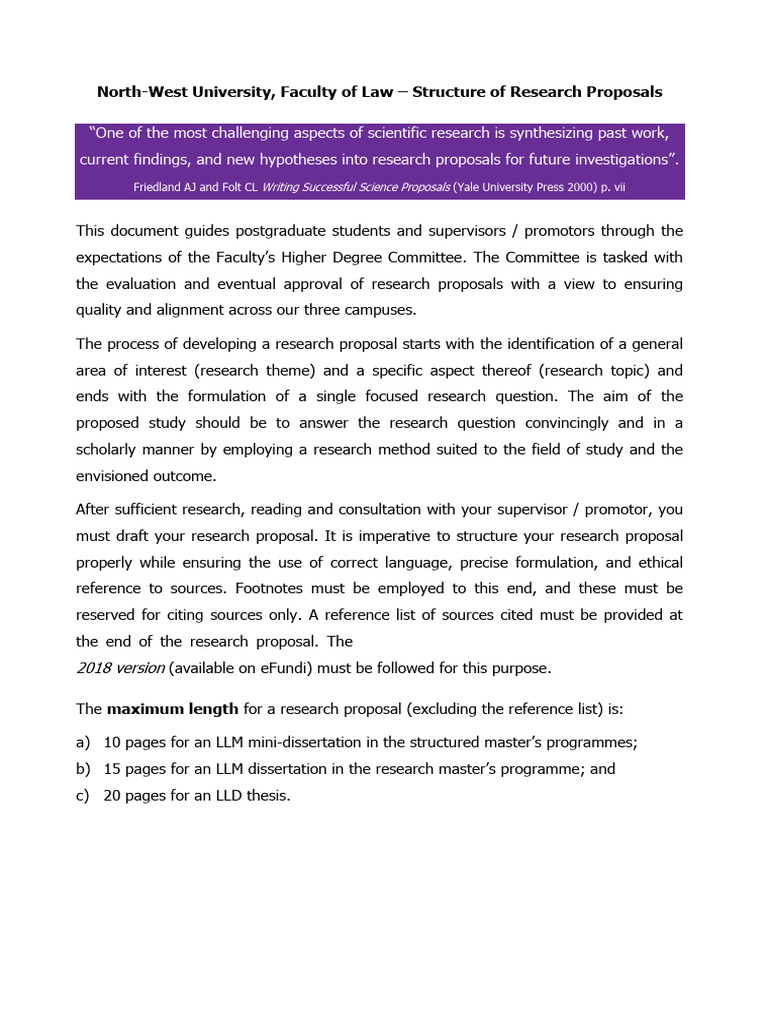 Research Methodology - Structure of Research Proposals 2024 | PDF ...