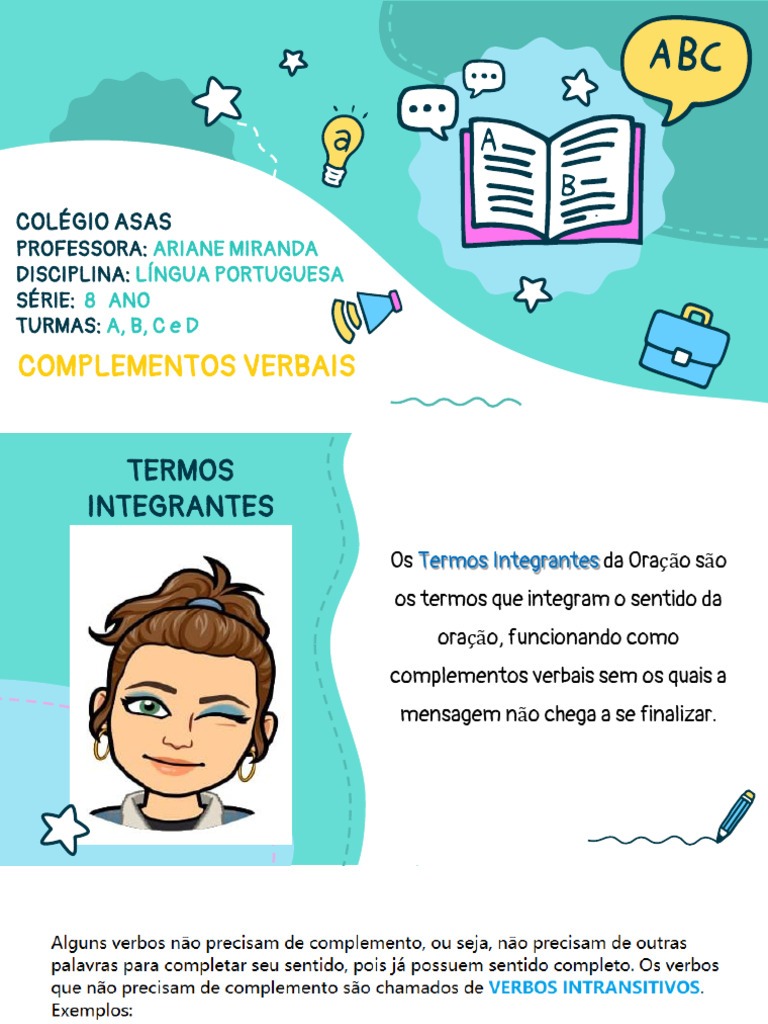 Complementos Verbais: Colégio Asas | PDF