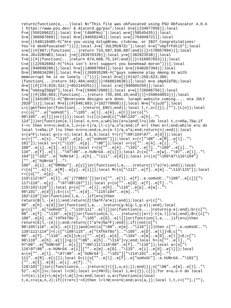 Immortal GUI Obfuscated | PDF