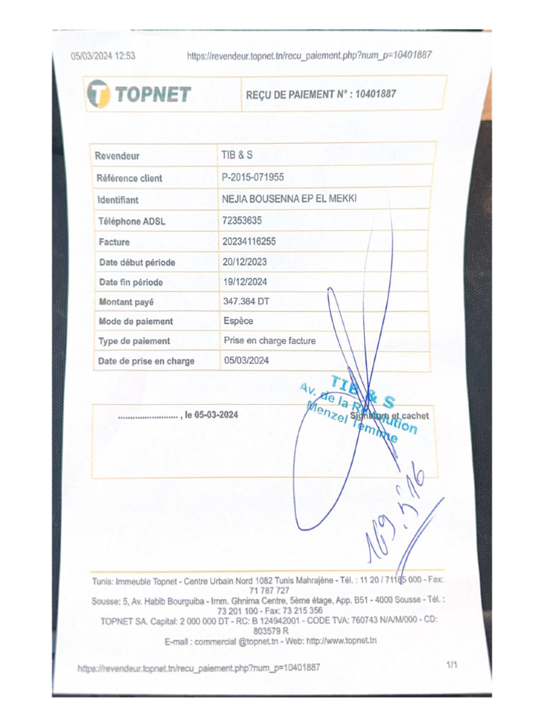 Facture Internet Corrgiee | PDF