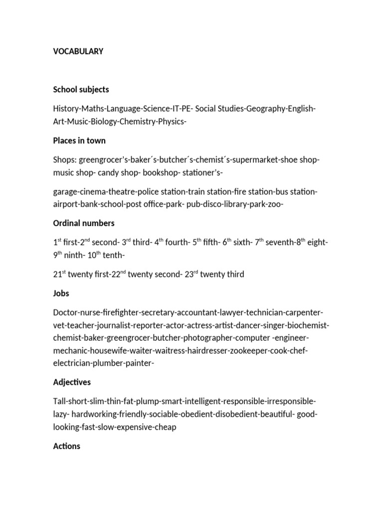 Vocabulary-Grade 3 2024 | PDF