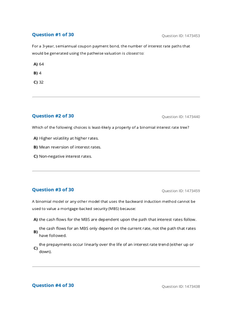 Reading 26 The Arbitrage-Free Valuation Framework | PDF | Bonds ...