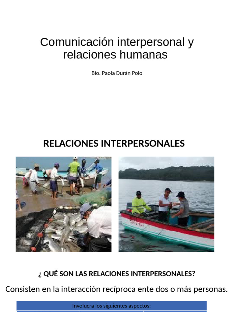 1 Taller Comunicación Interpersonal y Relaciones Humanas | PDF ...