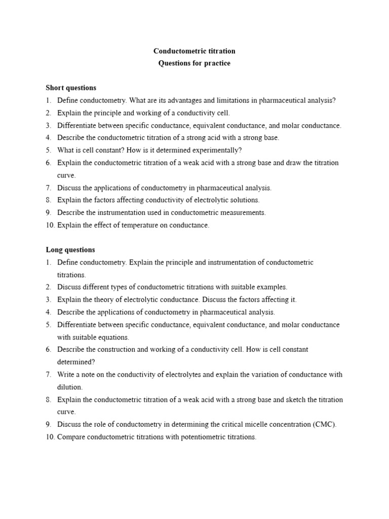 Questions For Practice - 1 | PDF