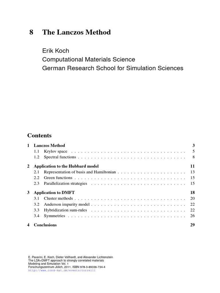 Méthode de lanczos | PDF | Matrix (Mathematics) | Eigenvalues And Eigenvectors