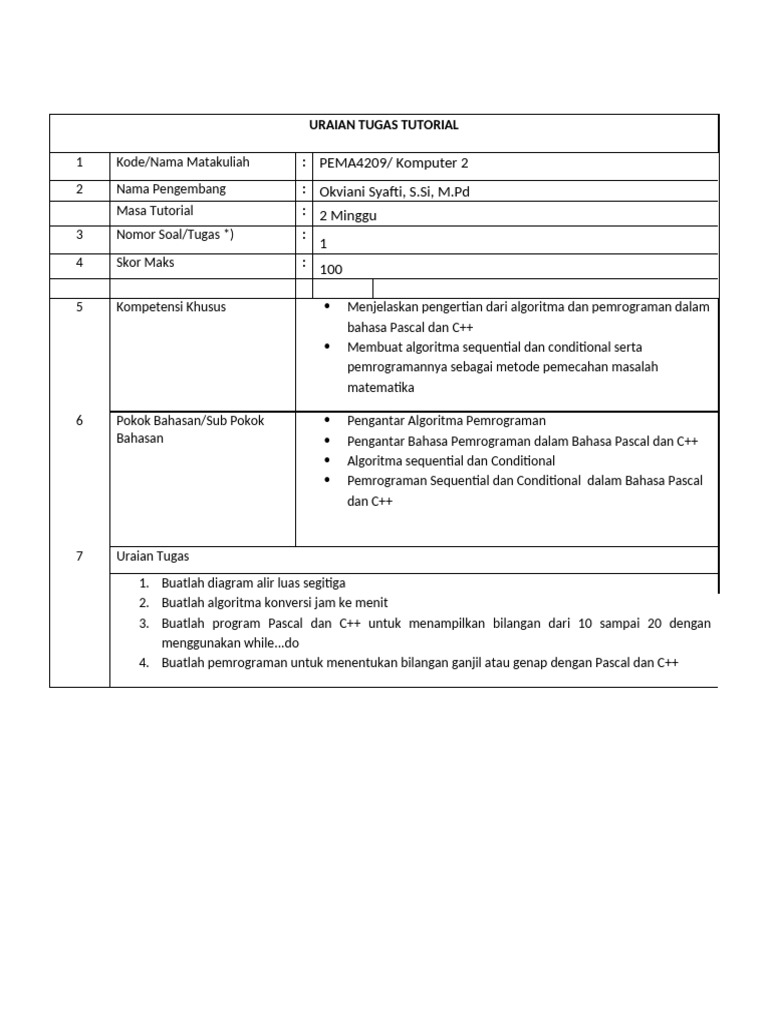 Soal Tugas 1 PEMA 4209 | PDF