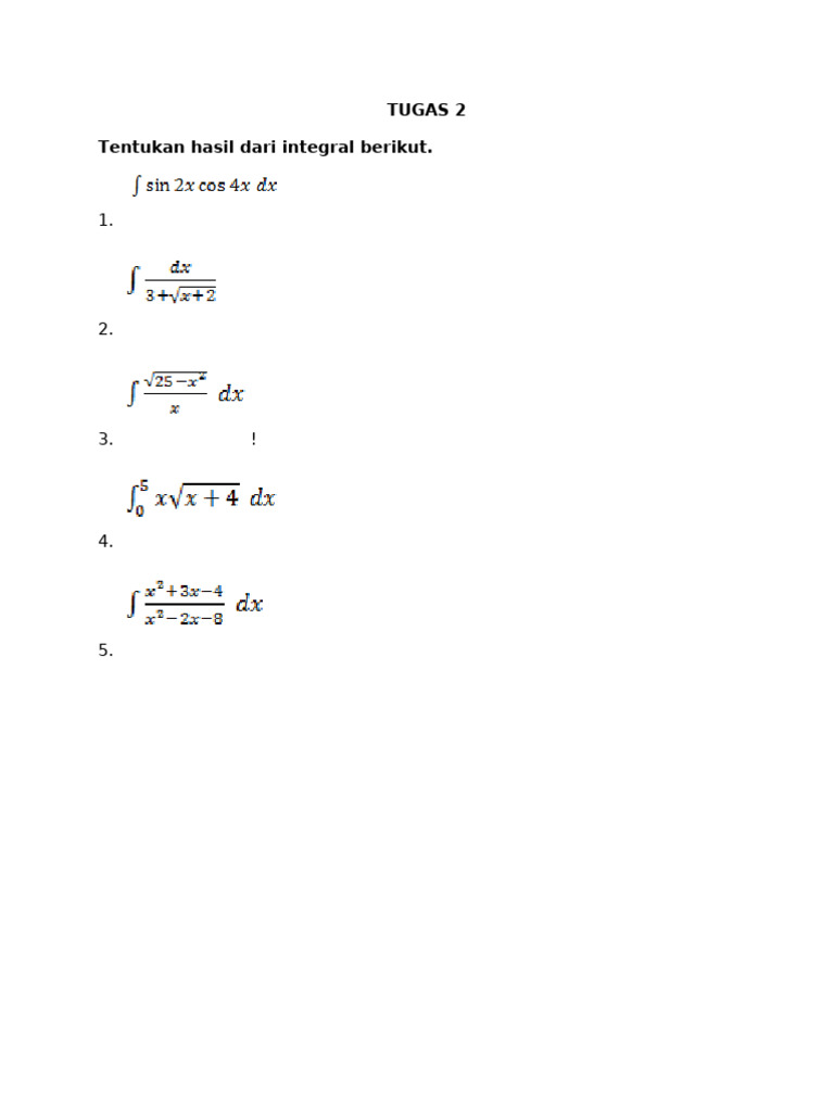 Tugas 2 Kalkulus 2 | PDF
