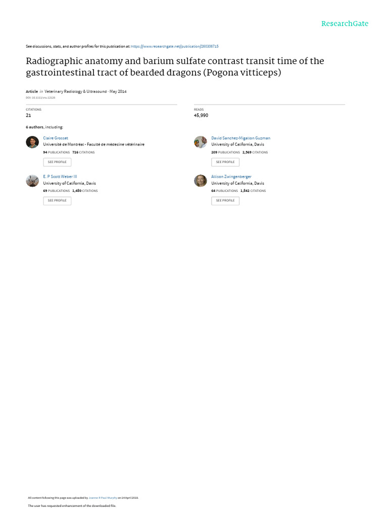 Anatomia Pogona y Digestion Con Contrastes | PDF | Gastrointestinal ...