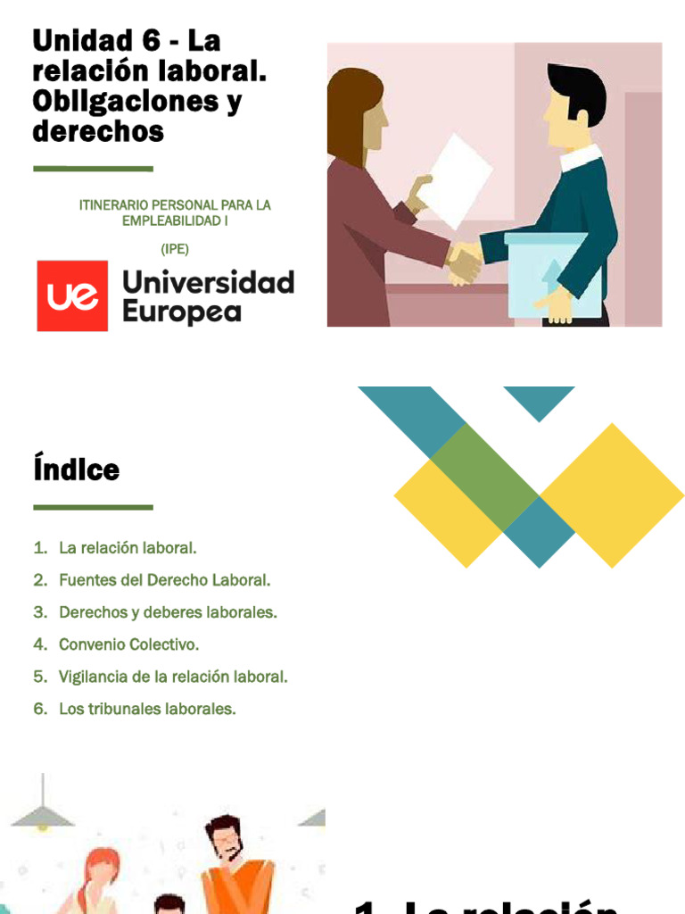 Unidad 6 - La Relación Laboral | PDF | Derecho laboral | Salario