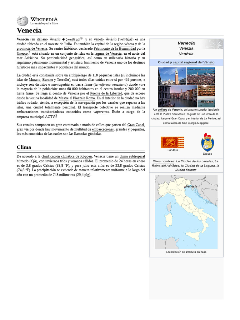 Venecia | PDF | Venecia