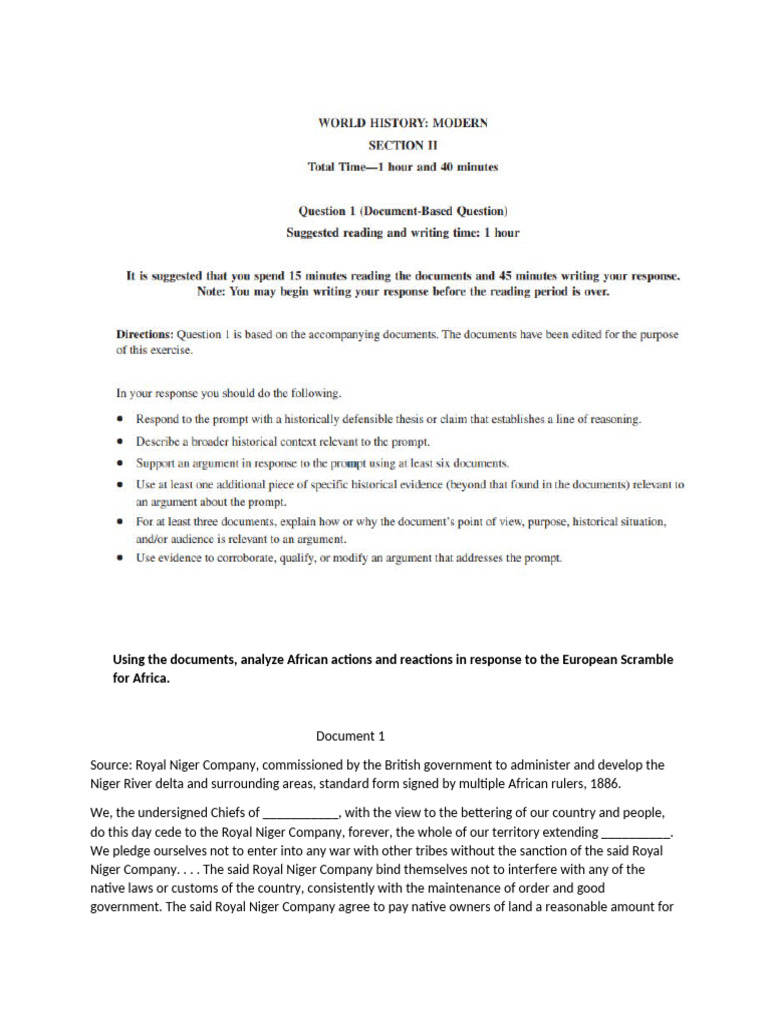 Imperialism DBQ | PDF