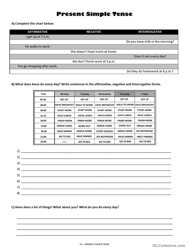Present Simple Tense | PDF