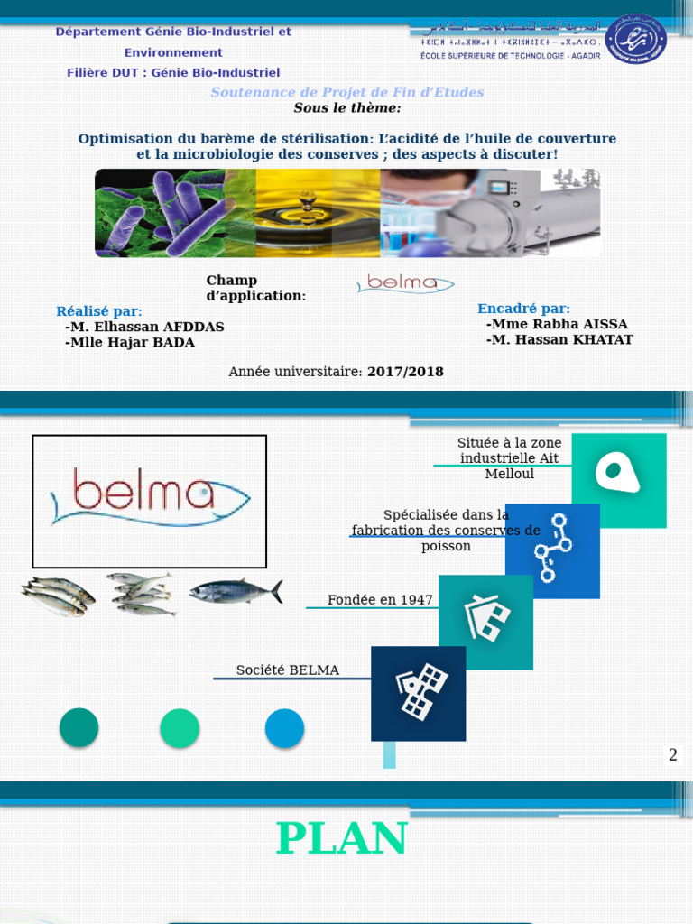 Présentation de PFE - El Hassan AFDDAS & Hajar BADA | PDF | Substances chimiques | Lipide
