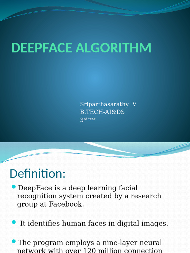 Deepface Algorithm | PDF
