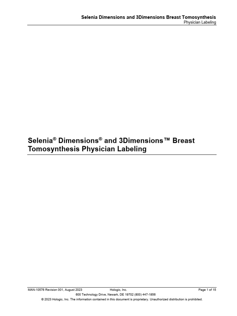 3dimensions and Selenia Dimensions Mammography Systems Breast ...