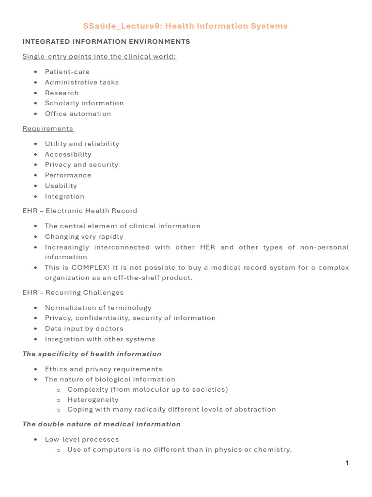 Health Information Systems | PDF | Personalized Medicine | Health Informatics