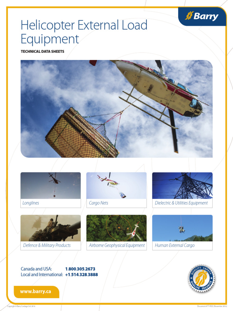Barry FT Helicopter External Load Equipment en | PDF | Rope