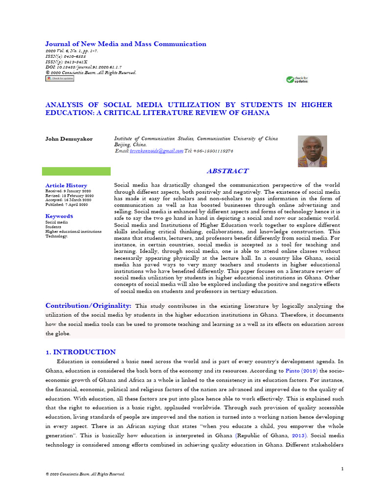 Analysis of Social Media Utilization by | PDF | Social Media | Popular ...
