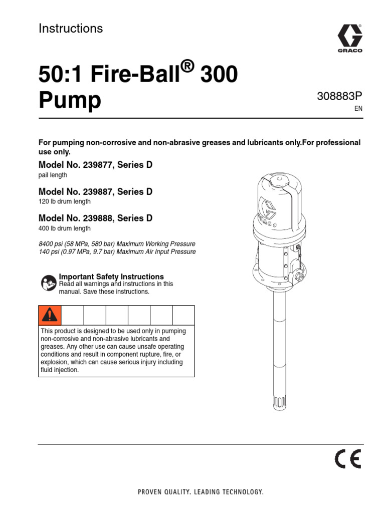 50 1 Fire - Bal 300 Pump Graco | PDF | Pump | Valve
