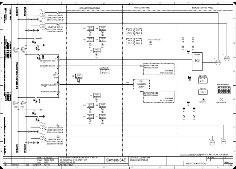 Bus Coupler Relay and Metering SLD | PDF