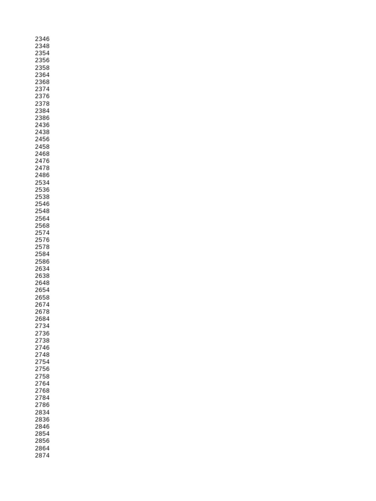 Even Four Digit Numbers | PDF