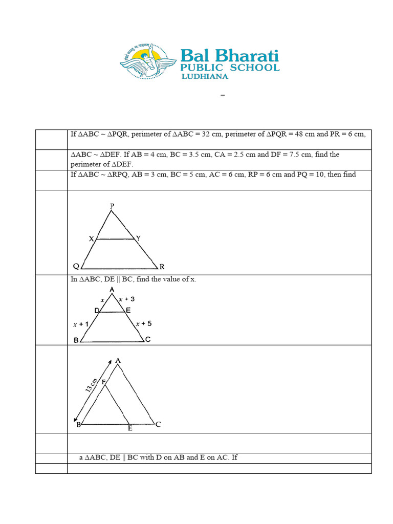 Assignment No. 14 (Similar Triangles Subjective) | PDF | Euclidean Geometry | Mathematics