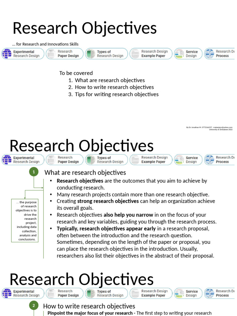 3 Research Objectives | PDF | Goal | Cognition