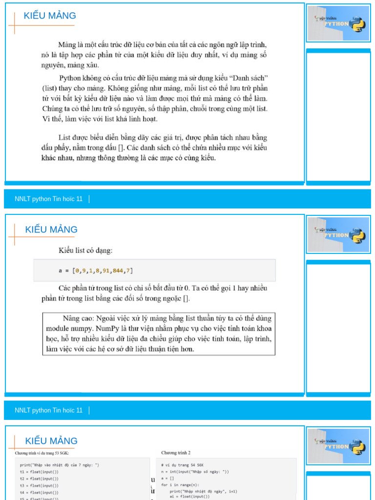 Ngôn Ngữ Lạp Trình Bậc Cao Python - V | PDF