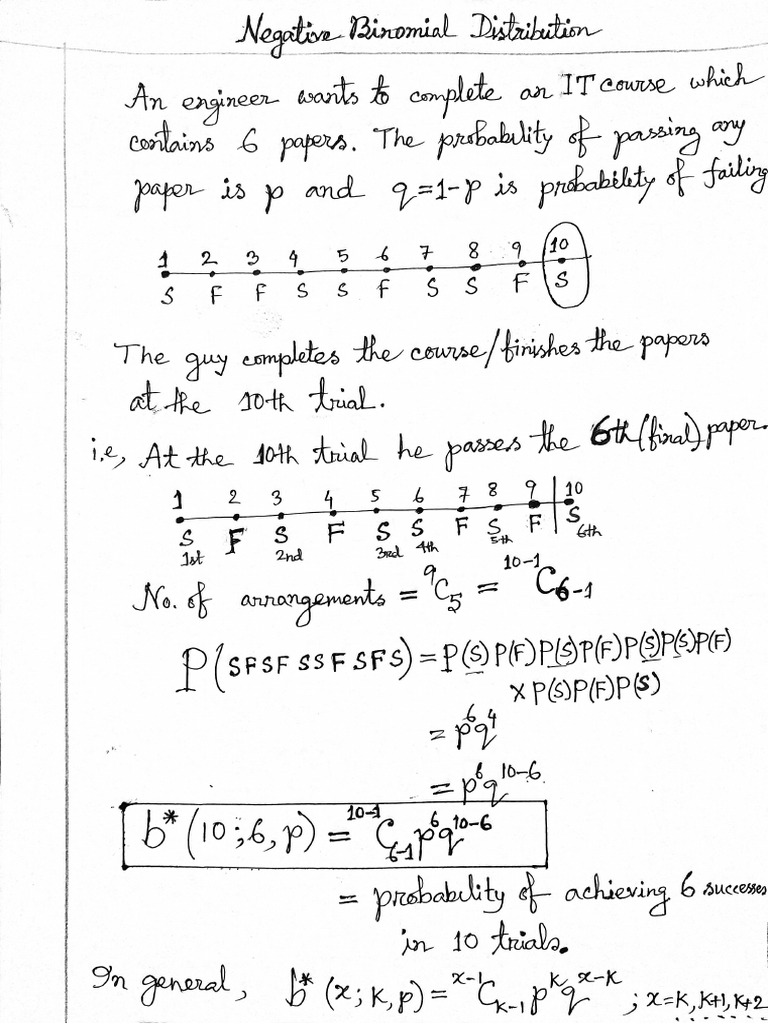 Lec-5 (Negative Binomial and Geometric Distribution) | PDF