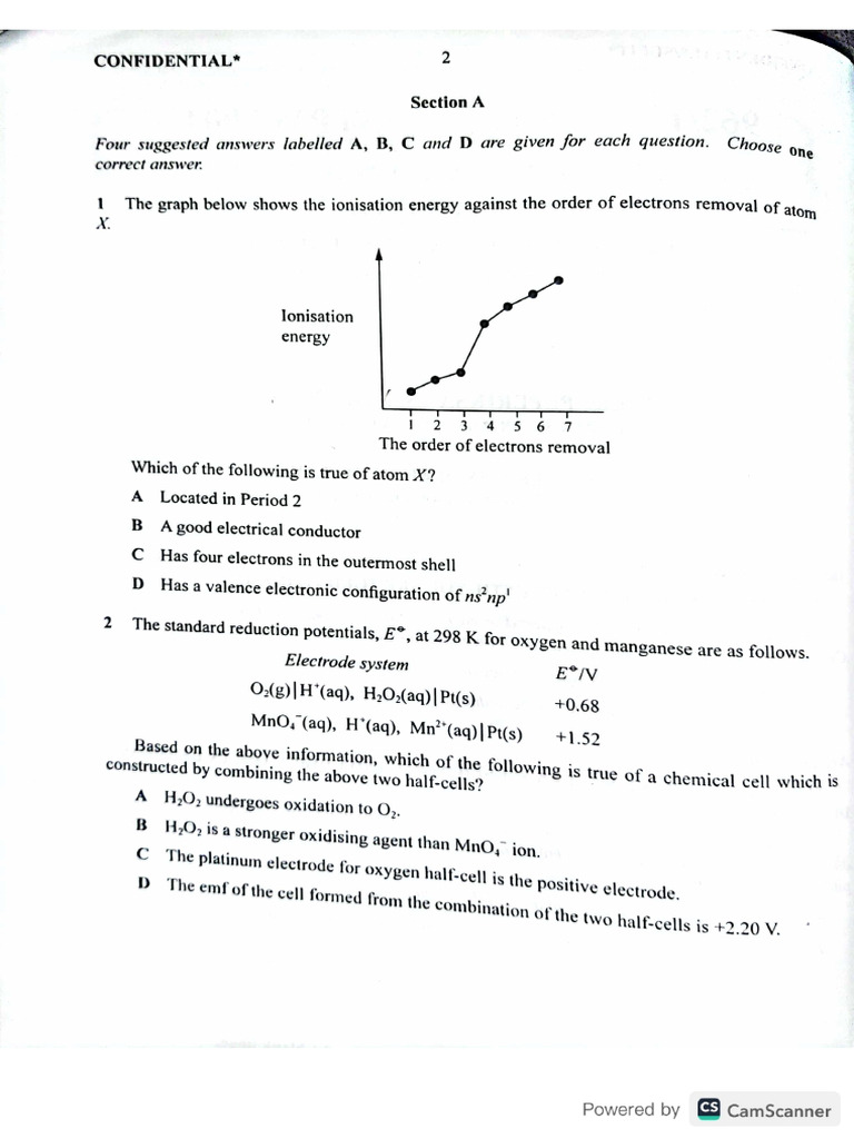 Chemistry STPM 2004 | PDF