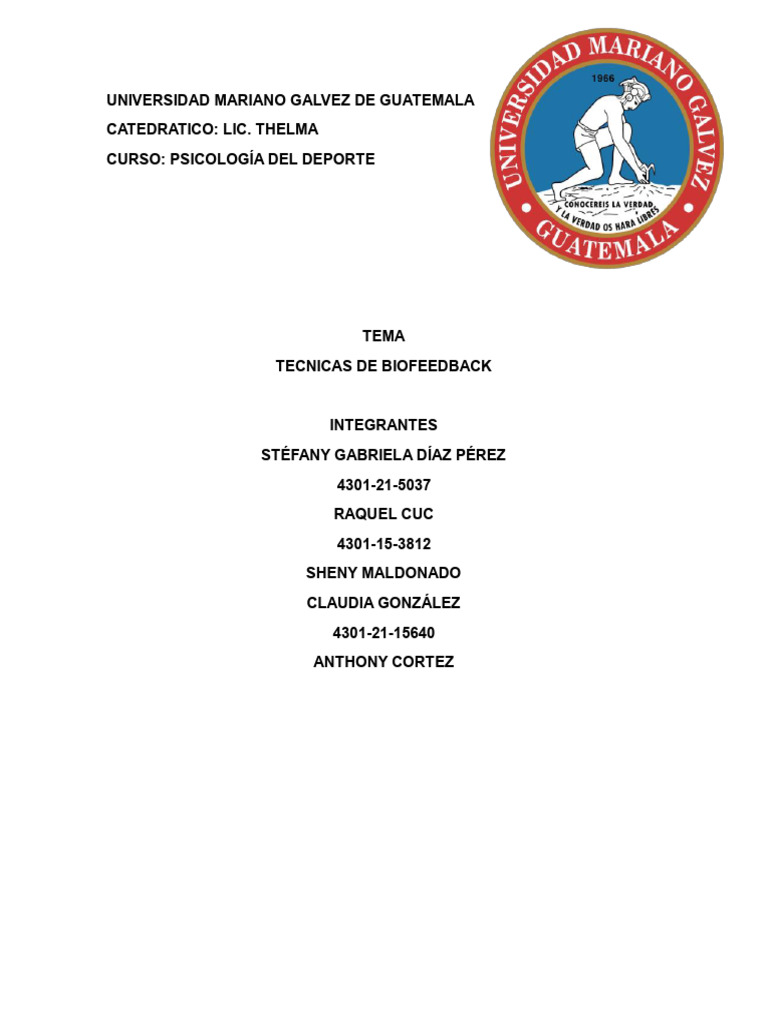 Tecnica Del Biofeedback | PDF | Mente | Aprendizaje