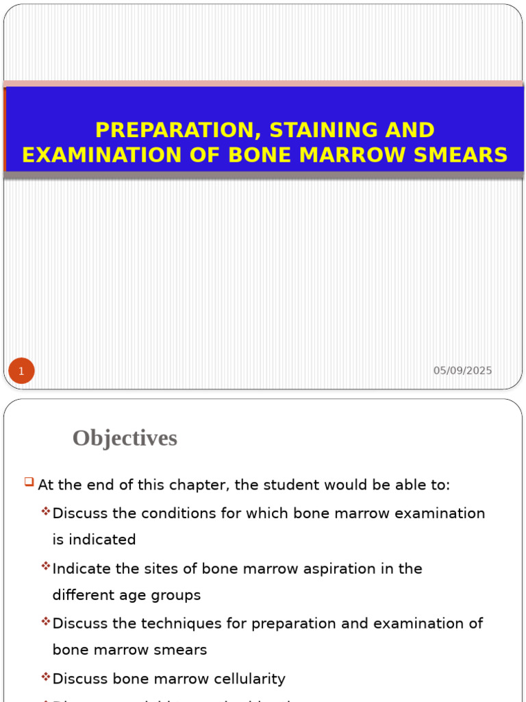 BM, LE and Cell Markers Examination | PDF | Bone Marrow | Biopsy