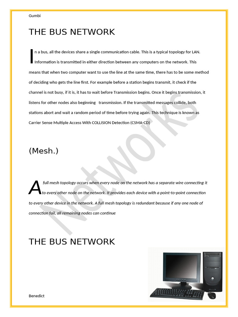 THE BUS NETWORK benedict | PDF